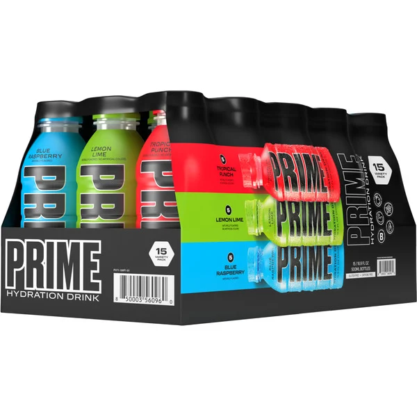 Prime Hydration Drink, Variety Pack, 16.9 fl oz, 15 ct - My Supermarket